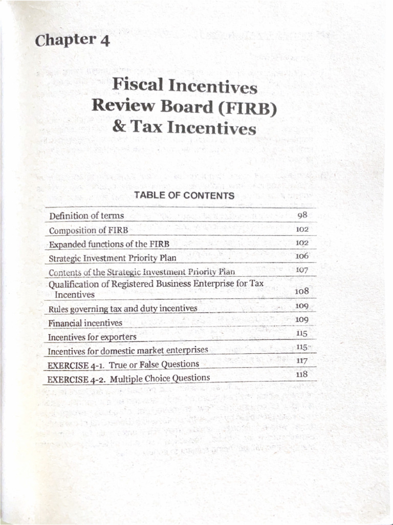 Fiscal Incentives | PDF