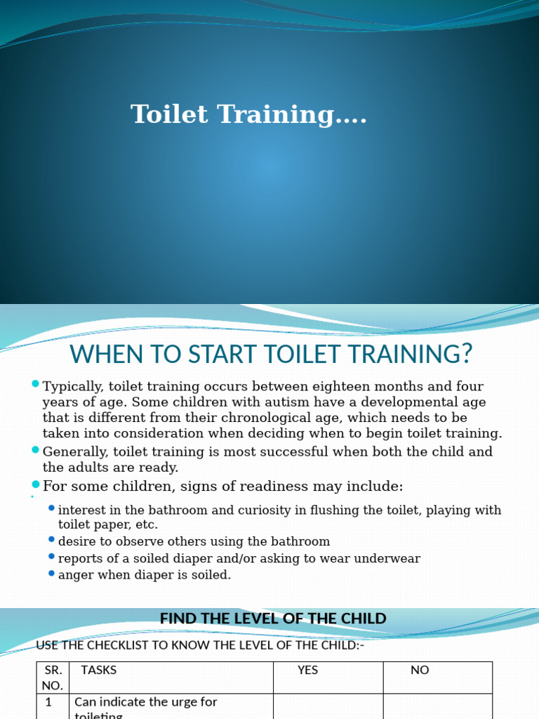Toilet Training Module | PDF