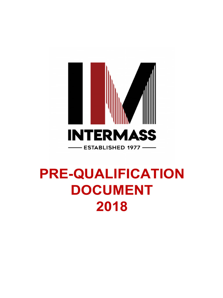 Intermass Pre Qualification Documents | PDF