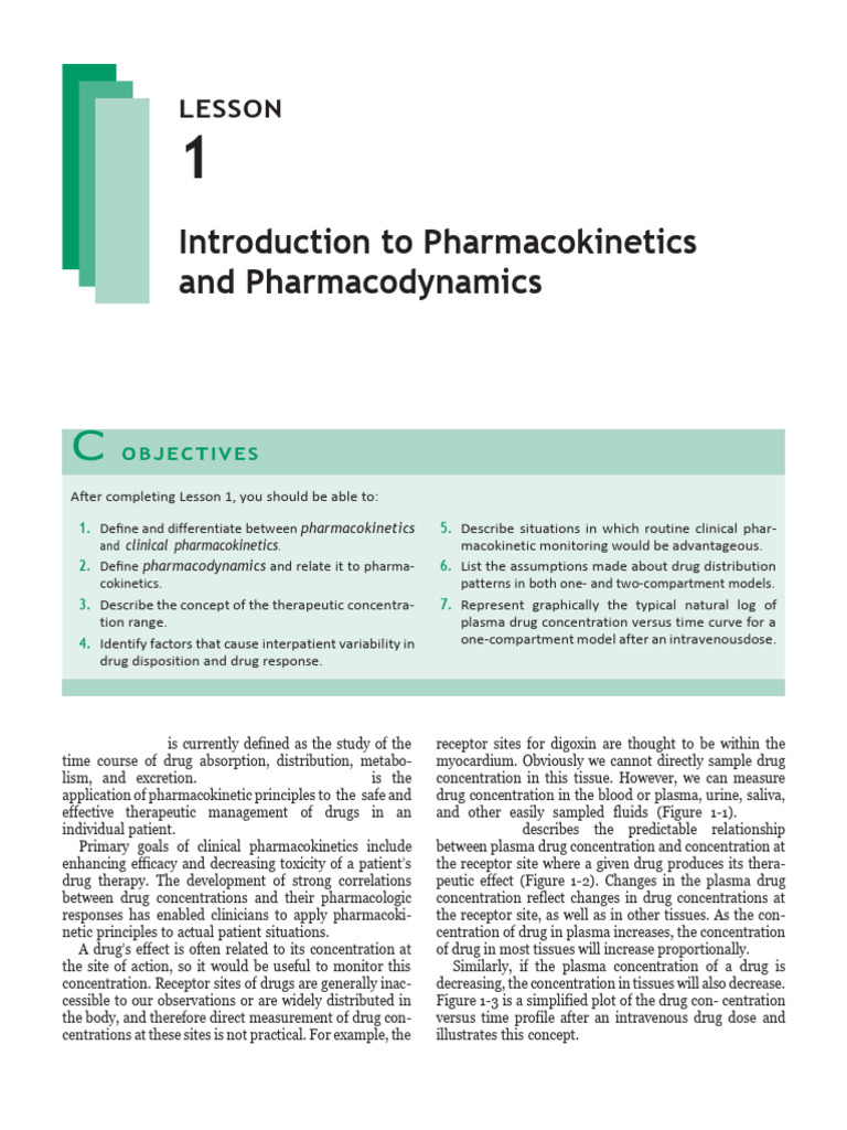 Pharmacokinetics and Pharmacodynamics | PDF