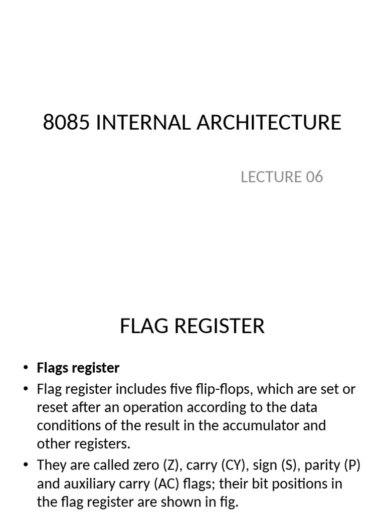 Microprocessor & Application Lecture 06 | PDF