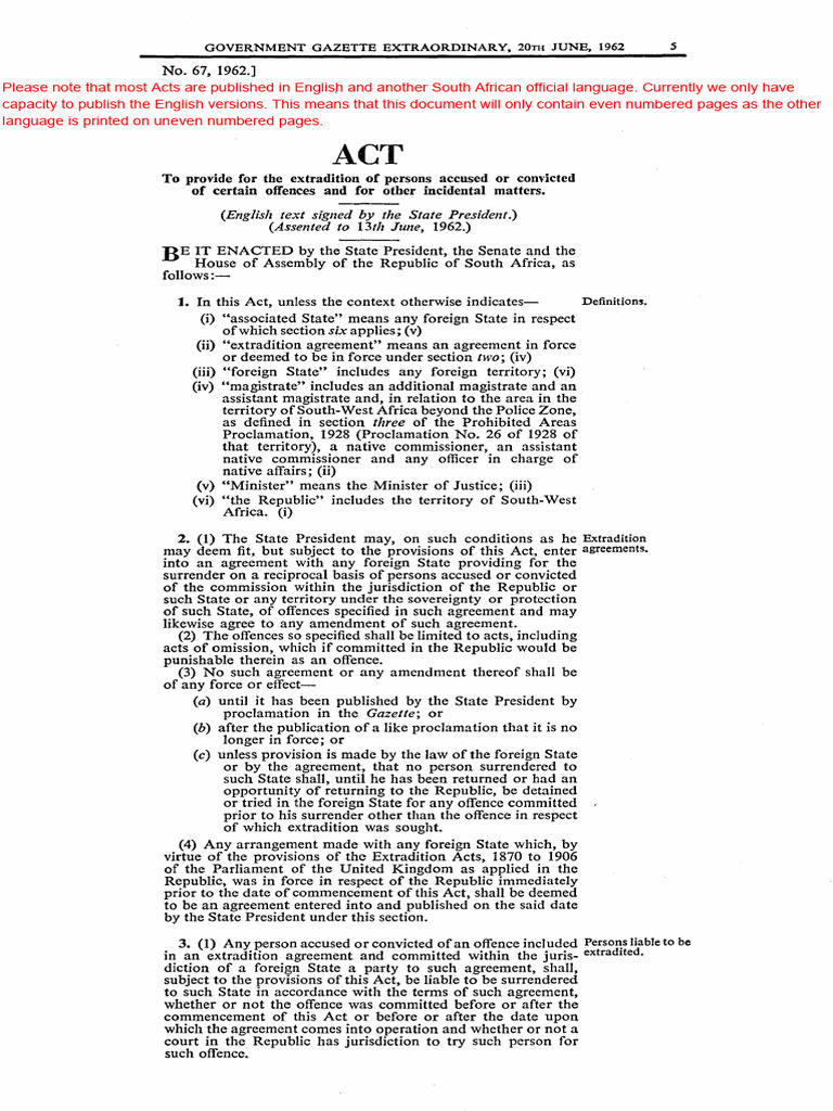 Act 67 1962 | PDF