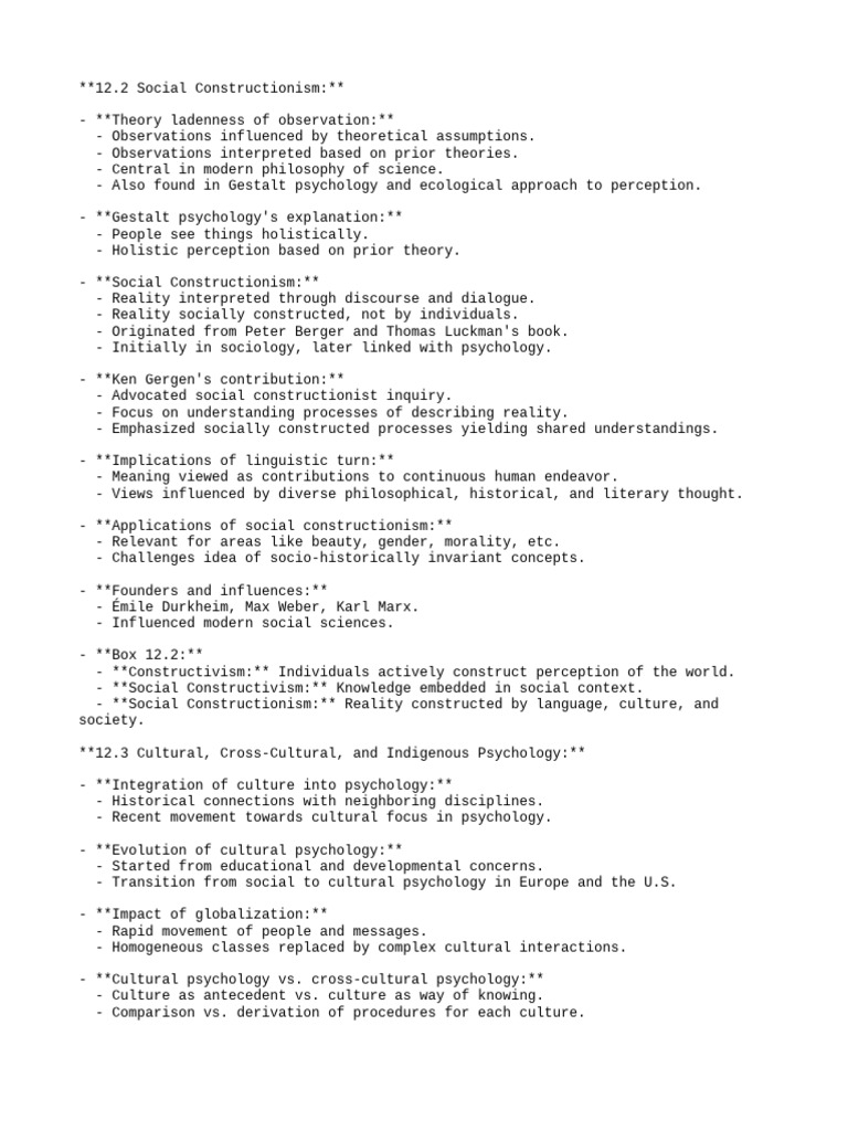 12.2 Social Constructionism | PDF | Social Constructionism | Social Science