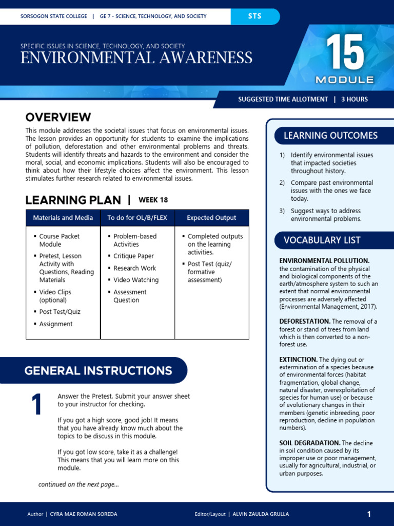 GE 7 STS Module 15 | PDF