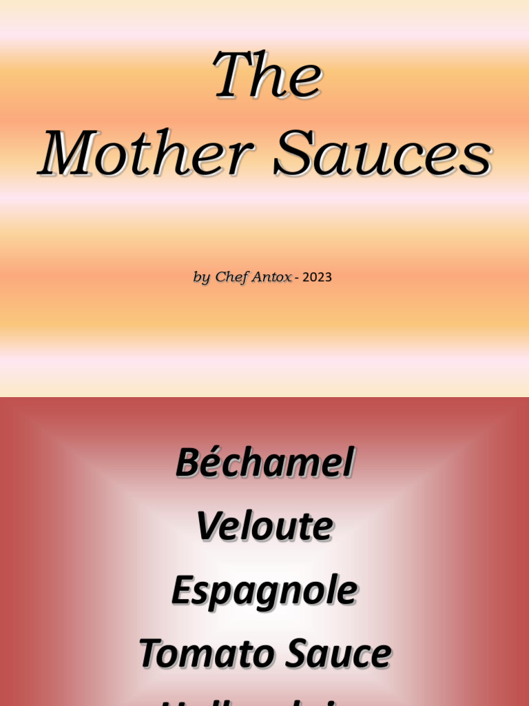 5 Mother Sauce | PDF