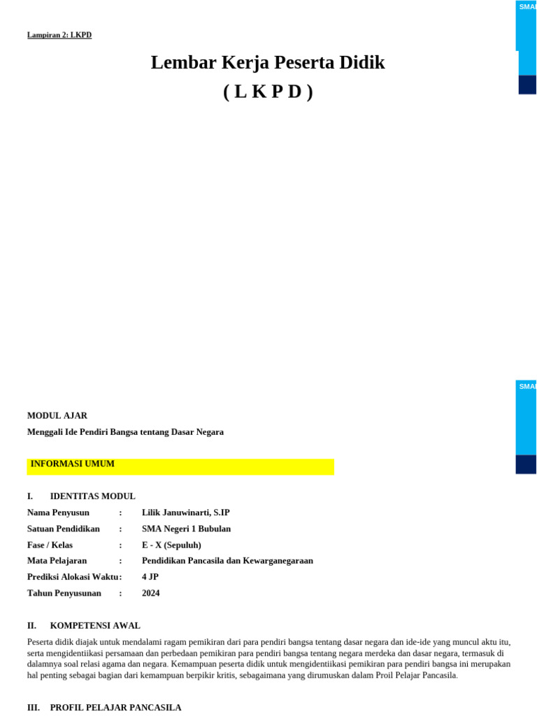 02 - Modul ajar Part 1 | PDF