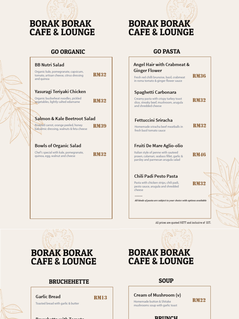 All in Borak Borak Menu - June 2024 | PDF