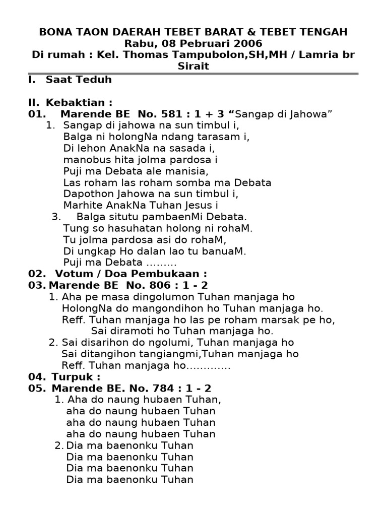 Bona Taon Tebet Barat 06 | PDF