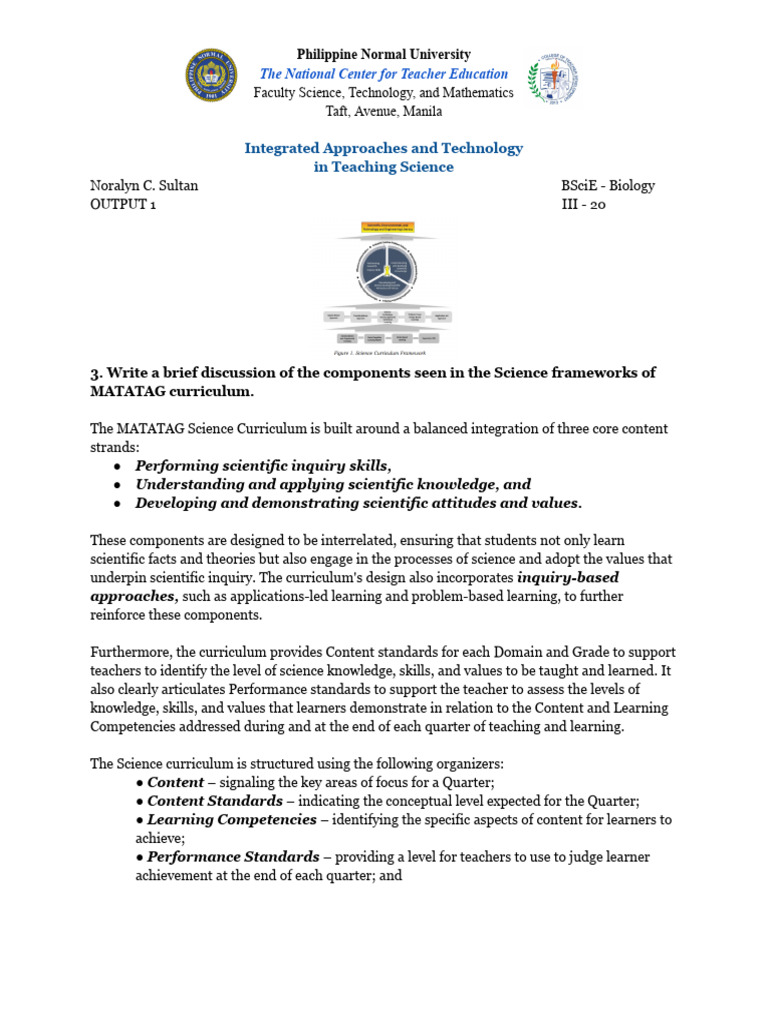 Output 1 Integrated Approaches and Technology in Teaching Science | PDF ...