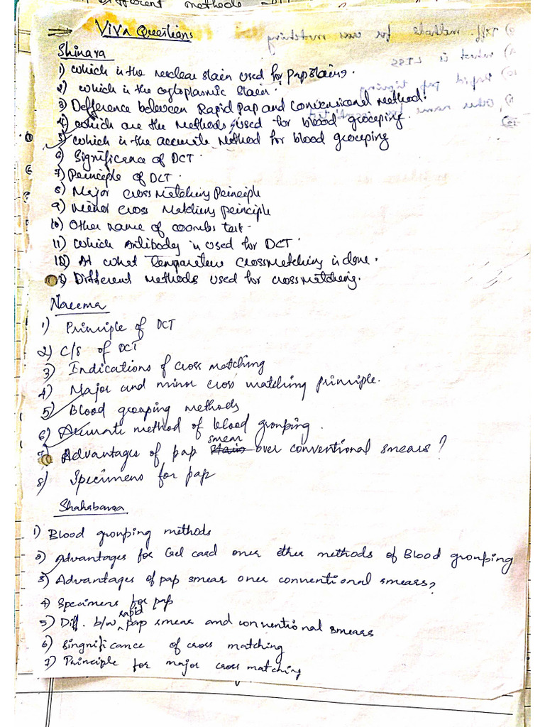 3rd Year Patho Viva | PDF