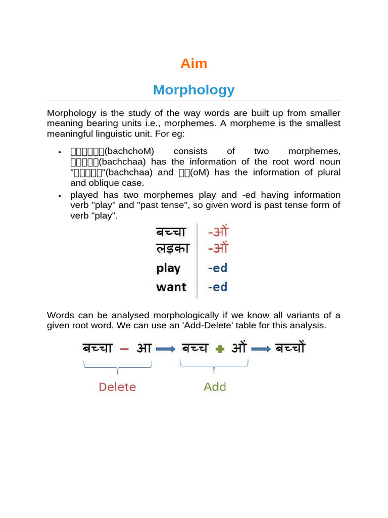 3 Exp | PDF | Morphology (Linguistics) | Word