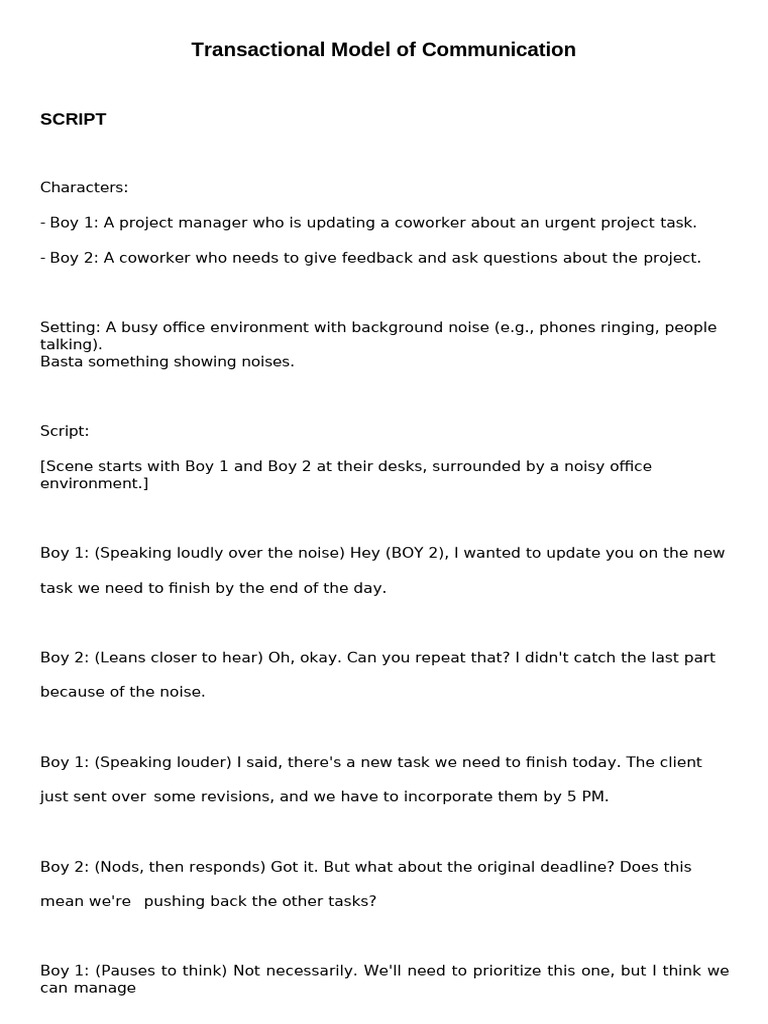 Transactional Model Presentation Pdf