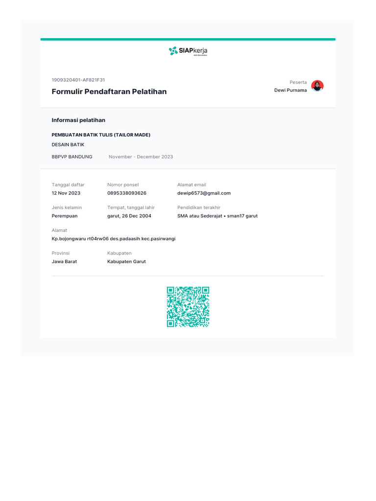 Training Registration Form Pdf