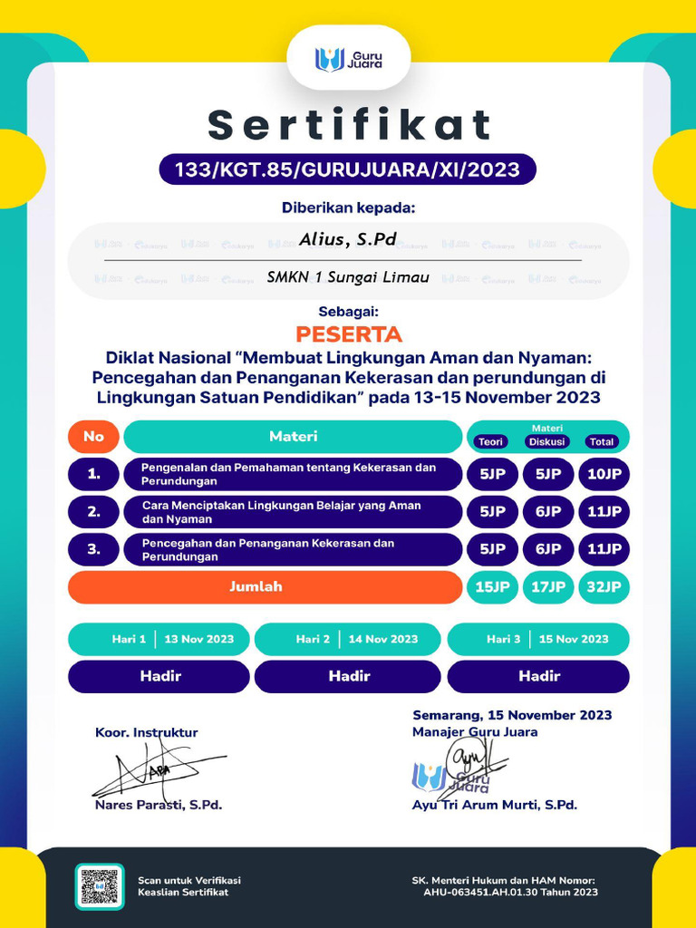 Sertifikat seminar | PDF