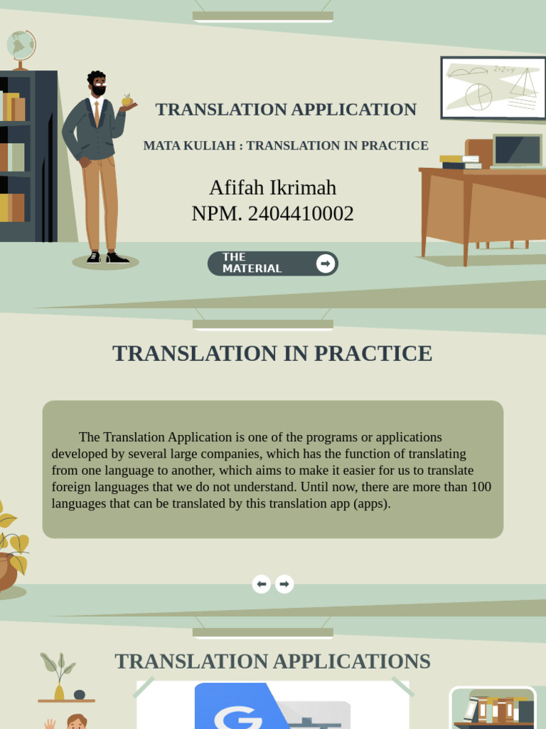 Translation Application - Afifah Ikrimah - Mata Kuliah Translation in Practice | PDF