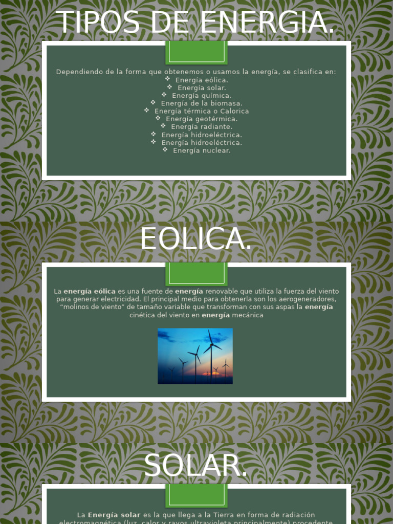 TIPOS DE ENERGIA | PDF