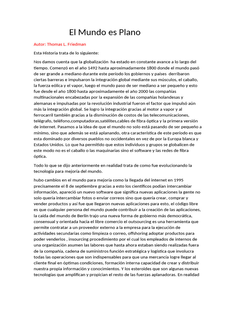El Mundo Es Plano | PDF