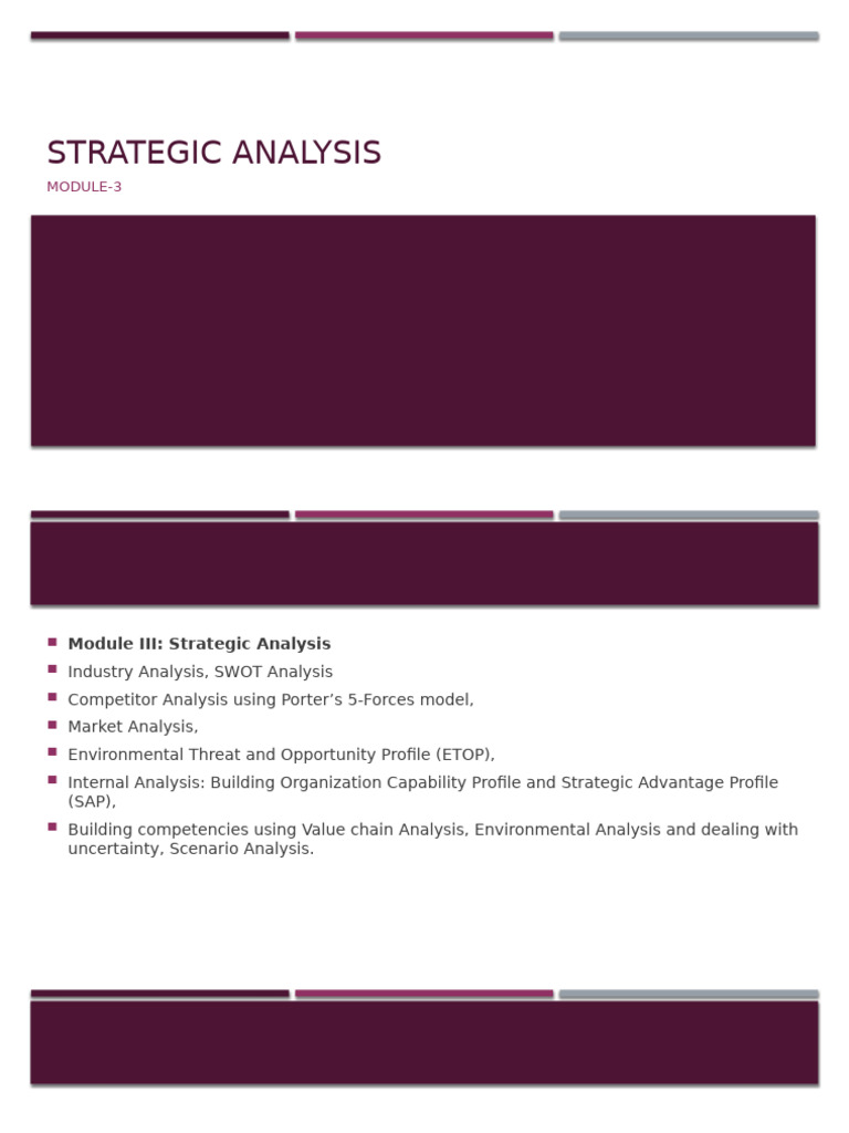 Module 3 & 5 - Strategic Analysis | PDF