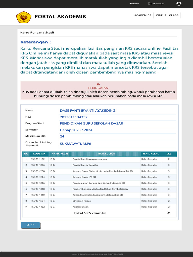 Portal Akademik 8 | PDF
