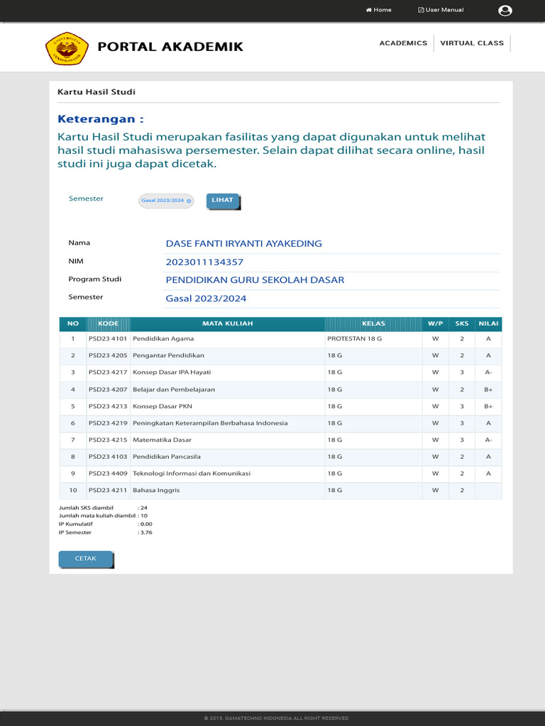 Portal Akademik 2 | PDF