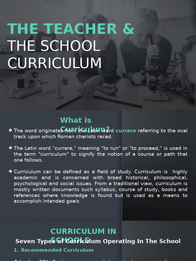 The Teacher & Curriculum | PDF