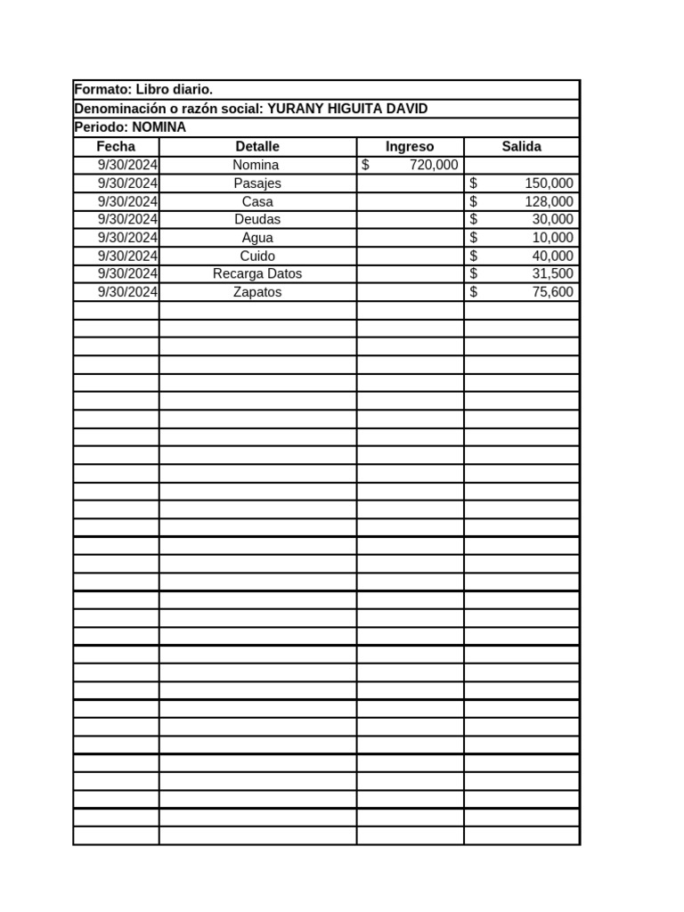 Formatos Contables | PDF