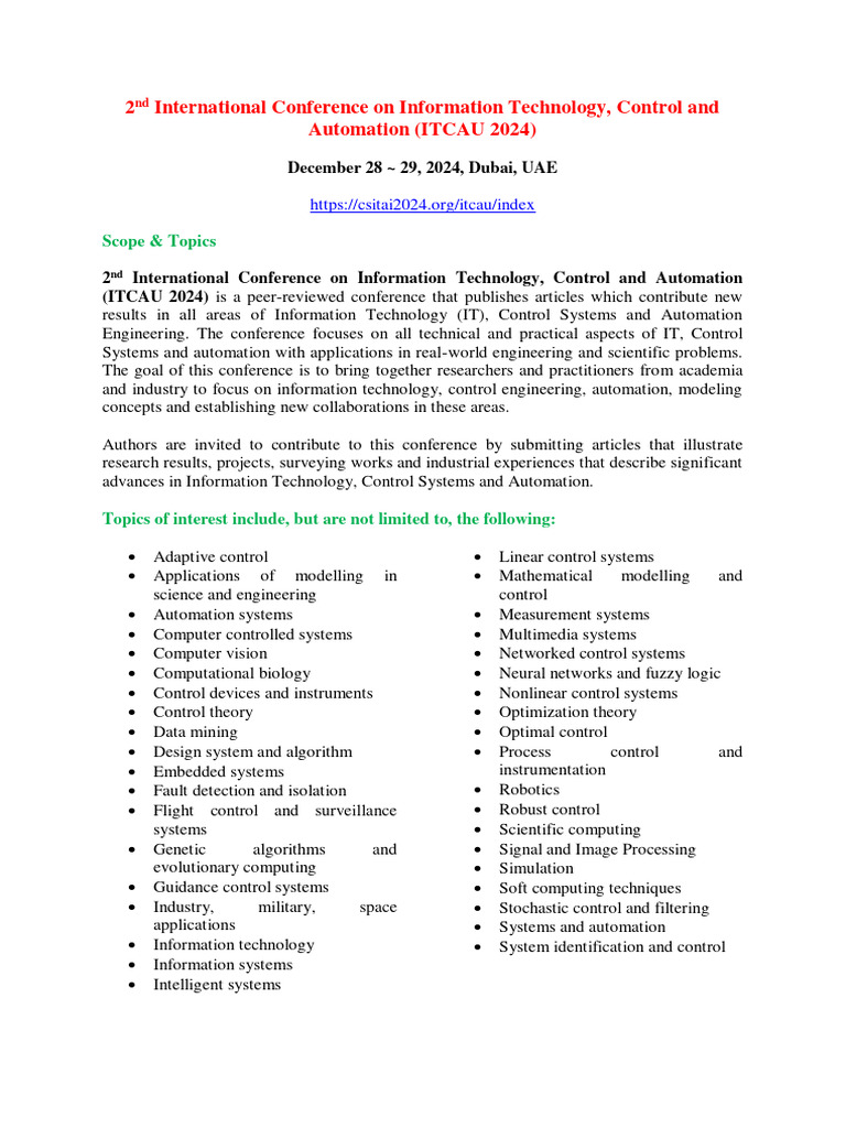 Paper Submission 2nd International Confe | PDF | Automation | Business