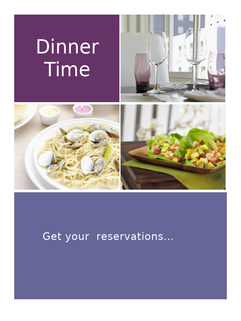Dinner Time Brochure | PDF