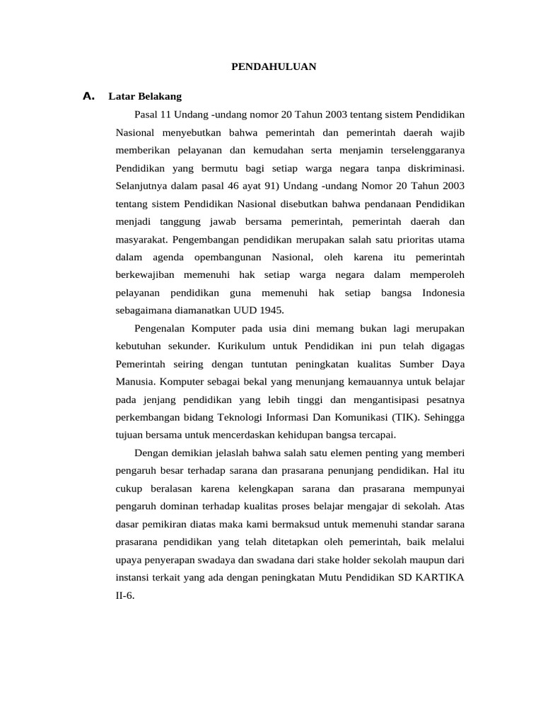 Proposal Kartika Baru | PDF