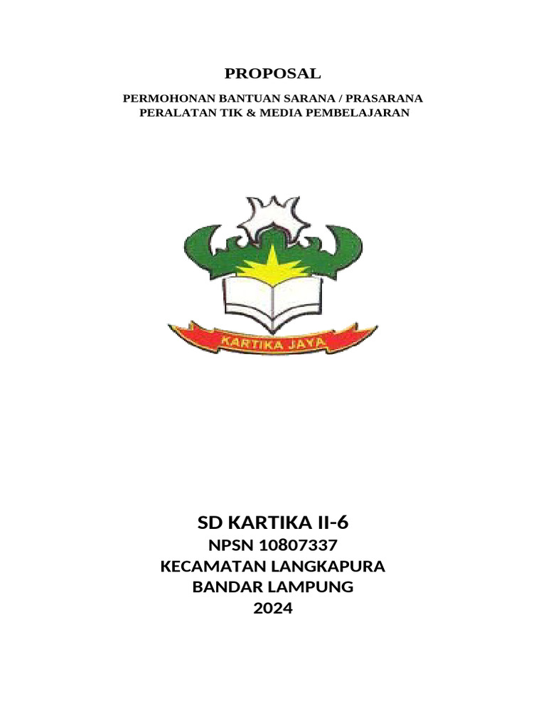 Proposal Bantuan Peralatan TIK 2024 | PDF | Business | Social Science