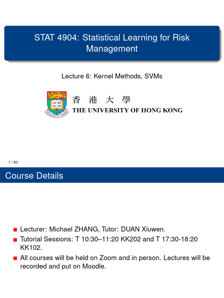 Lecture6 Kernel Methods | PDF