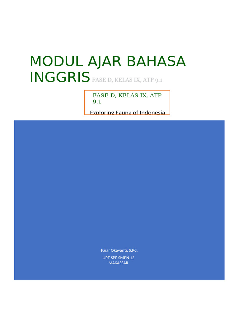 modul ajar kelas 9 English Chapter 1 | PDF