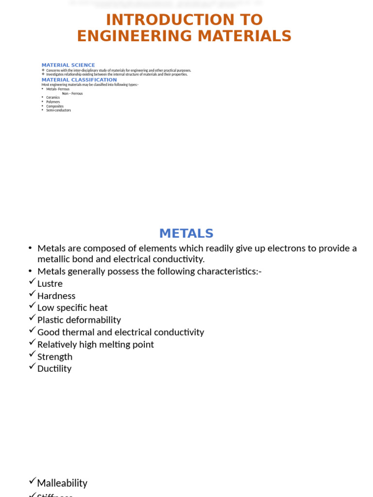 Classification of Materials | PDF