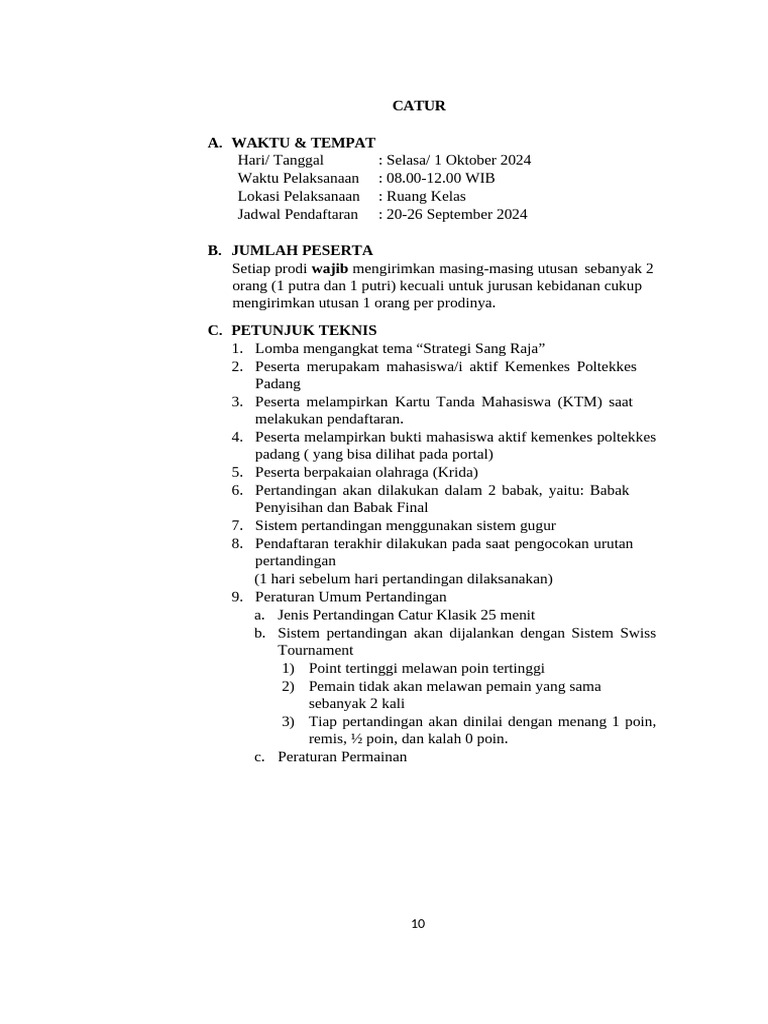 Revisi Juknis PKM Catur 2024 | PDF