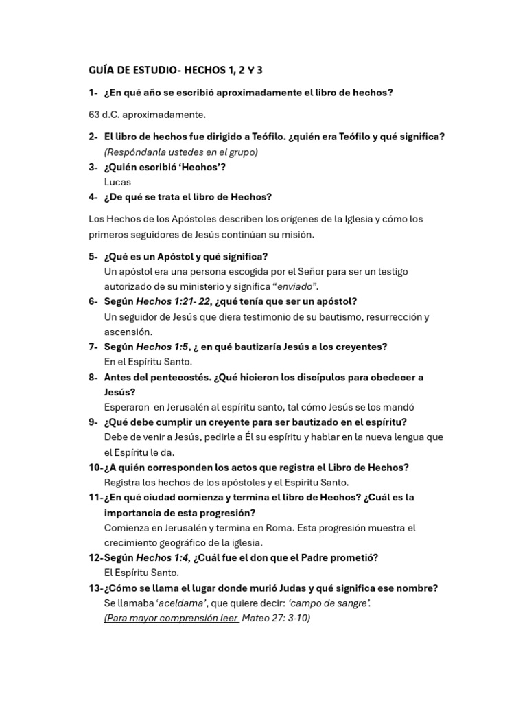 Hechos 123 | PDF