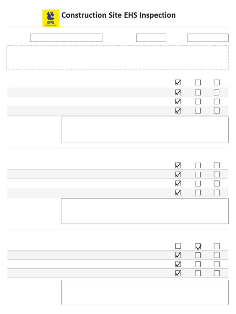 EHS Daily Checklist | PDF