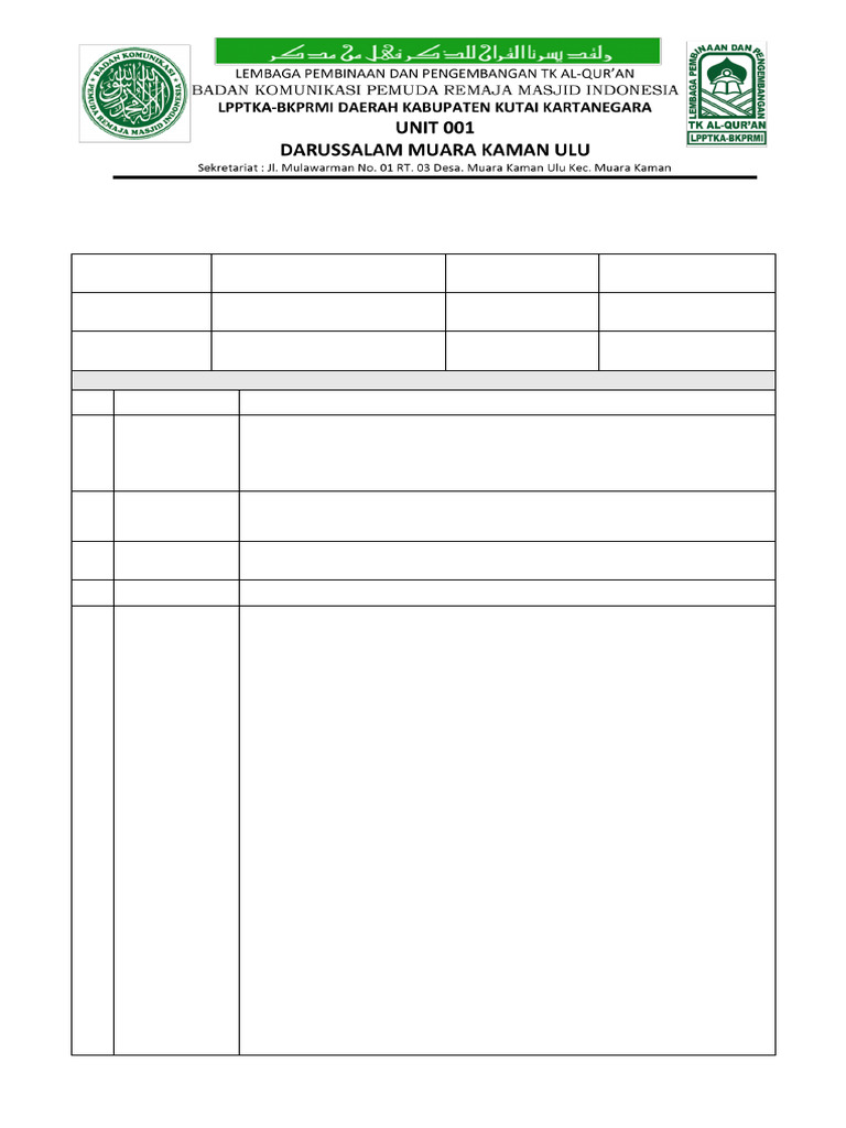 5-Sop Pembelajaran TPQ | PDF