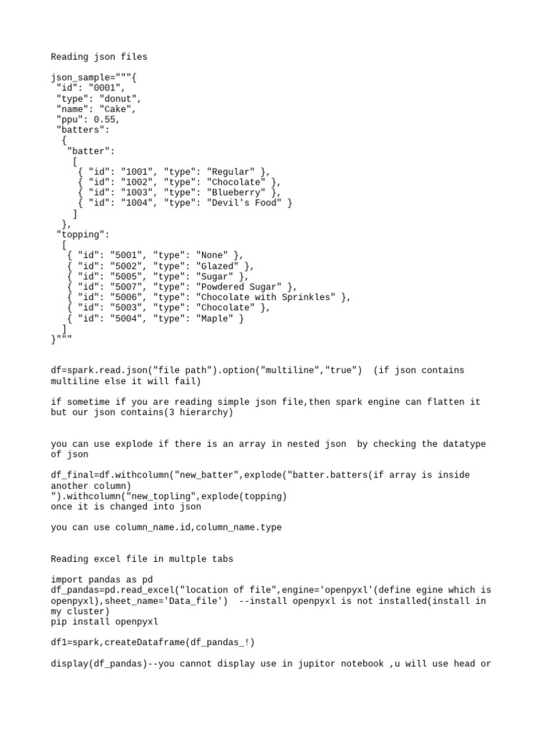 Reading Json - Excel - File | PDF Reading Json - Excel - File | PDF
