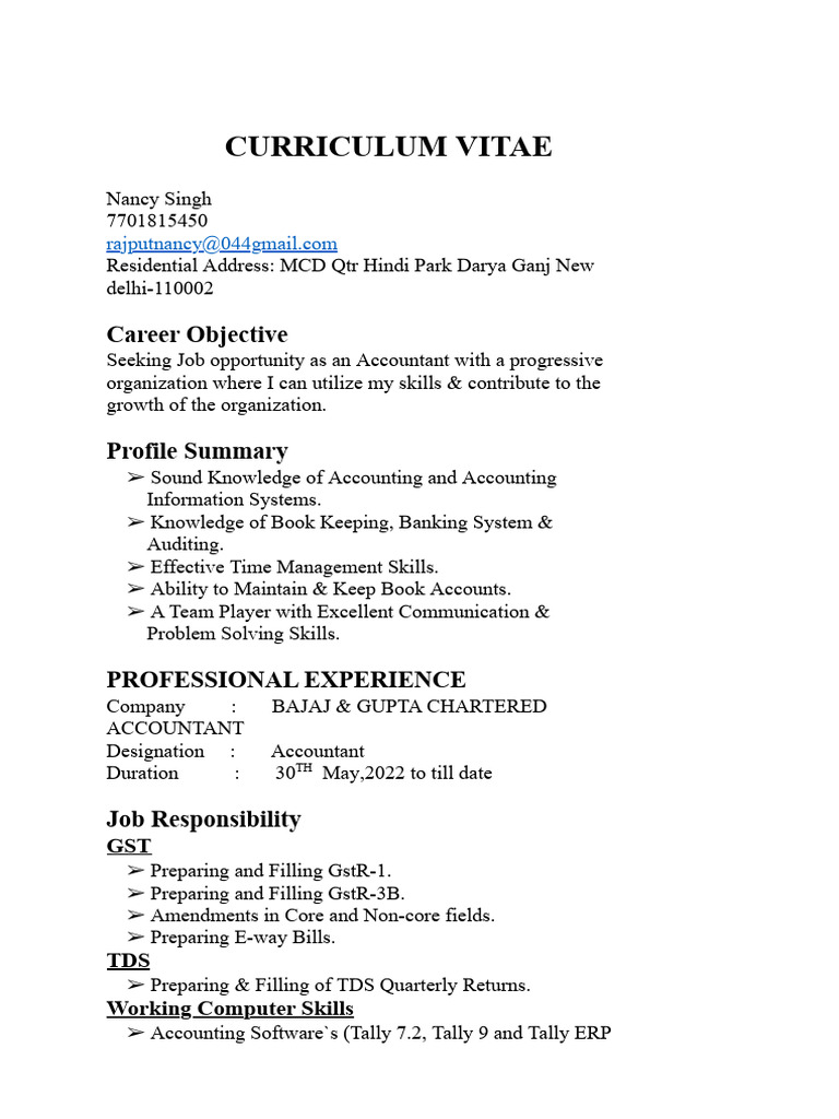 Nancy's Resume | PDF