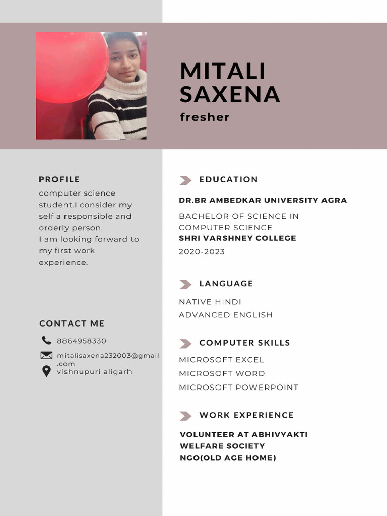 Mitali's Resume | PDF