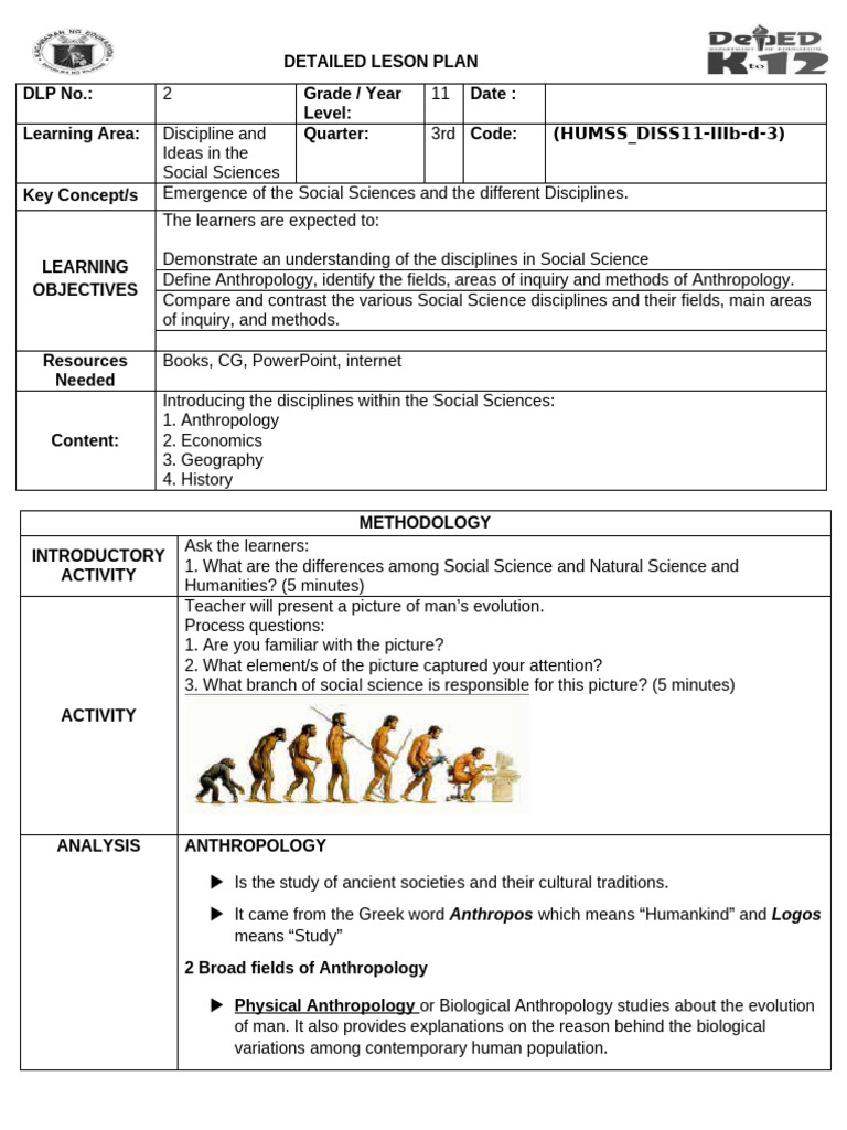Diss Lesson Plan 2.2 | PDF