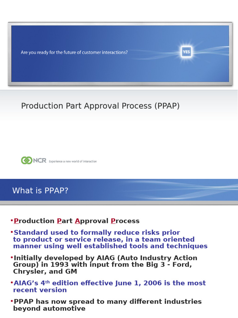 PPAP Training Presentation | PDF | Business