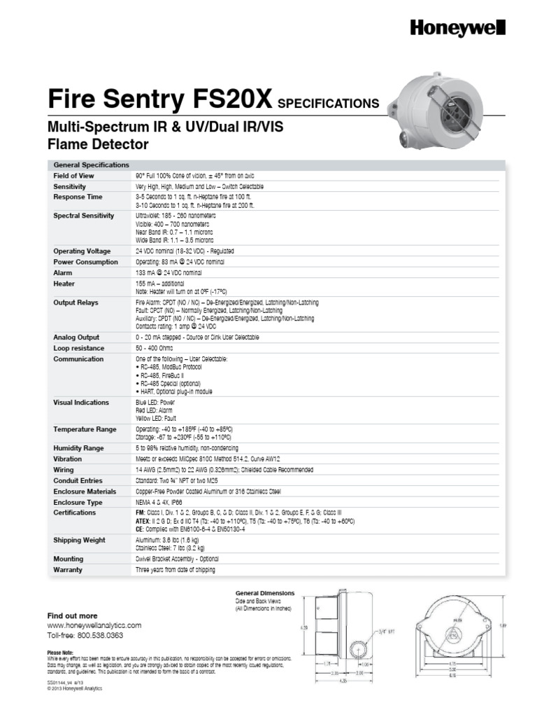 FS20X specs | PDF