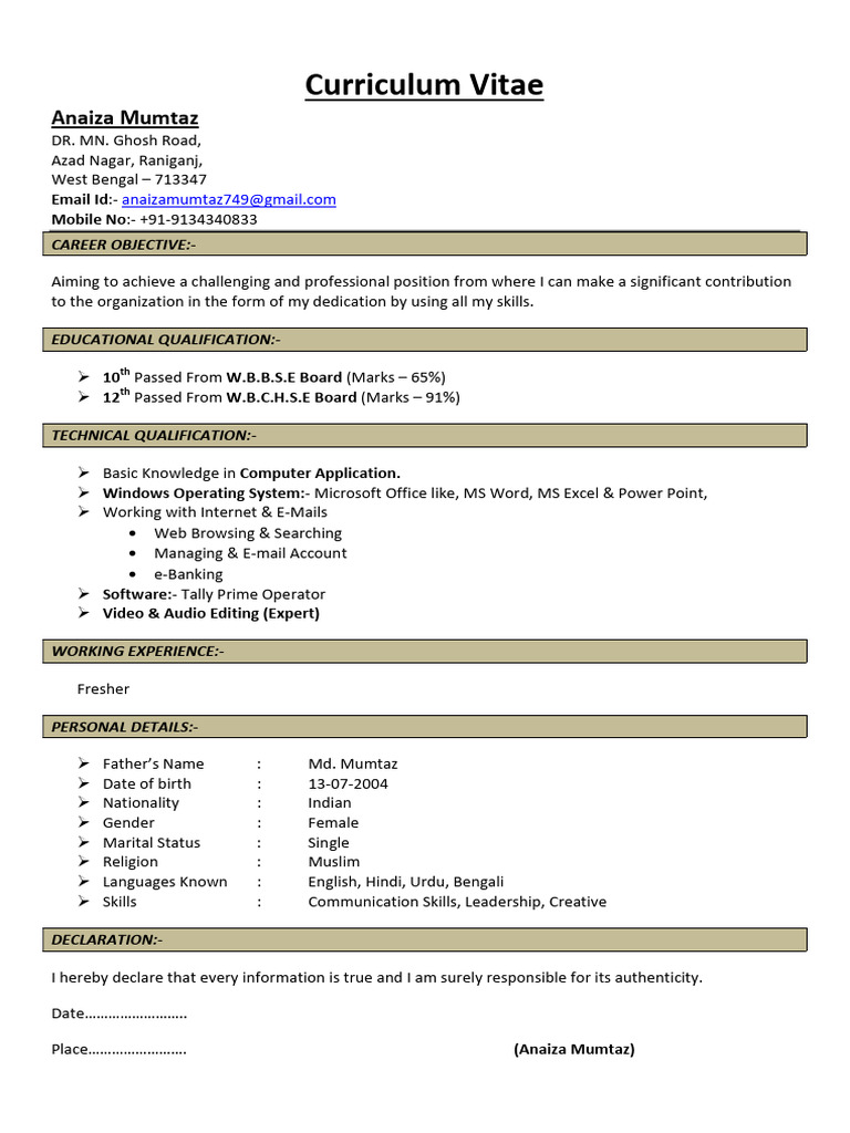 Resume Sample | PDF