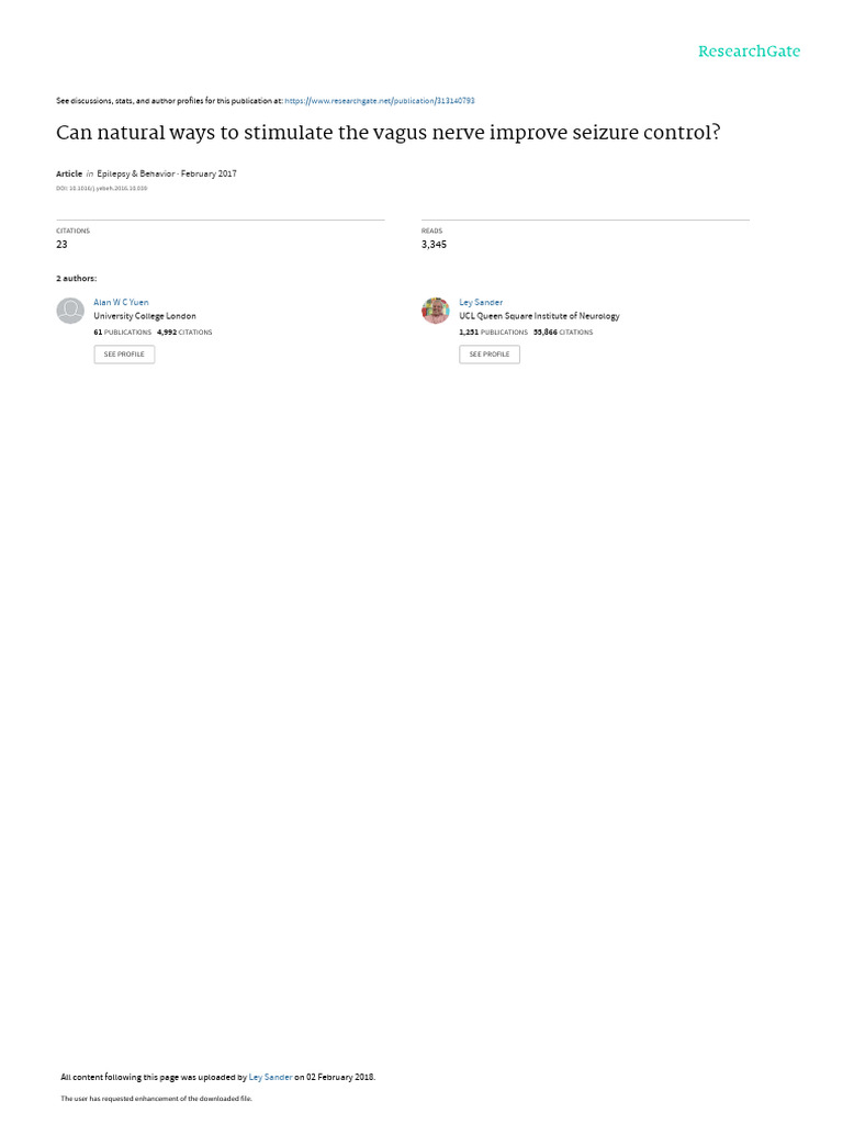 Can Natural Ways To Stimulate The Vagus Nerve Impr | PDF