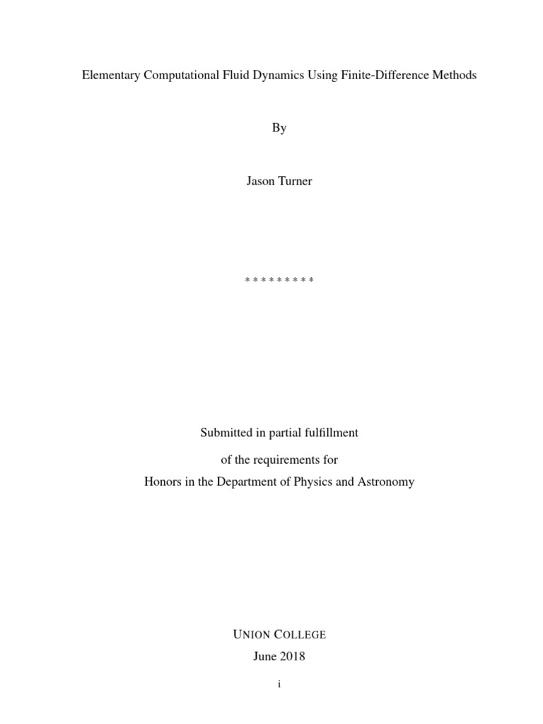 Elementary Computational Fluid Dynamics Using Finite-Difference M | PDF | Fluid Mechanics ...