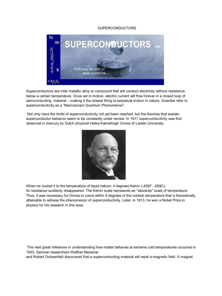 Superconductors | Download Free PDF | Superconductivity | Condensed Matter