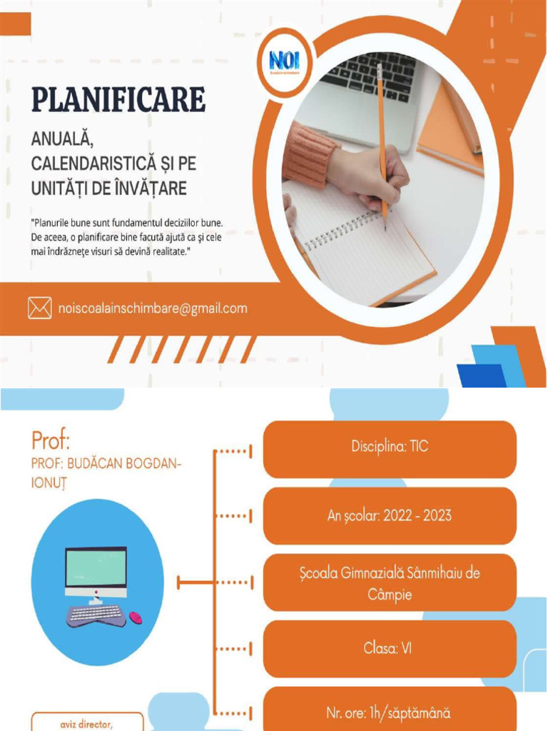 Planificare TIC VI | PDF