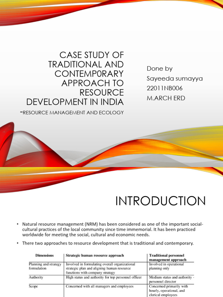 Case Study of Traditional and Contemporary Approach | PDF