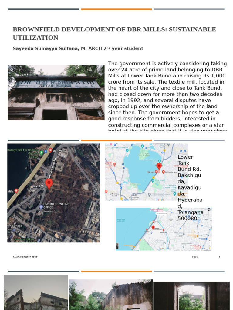Brownfield Development of DBR MILLS | PDF